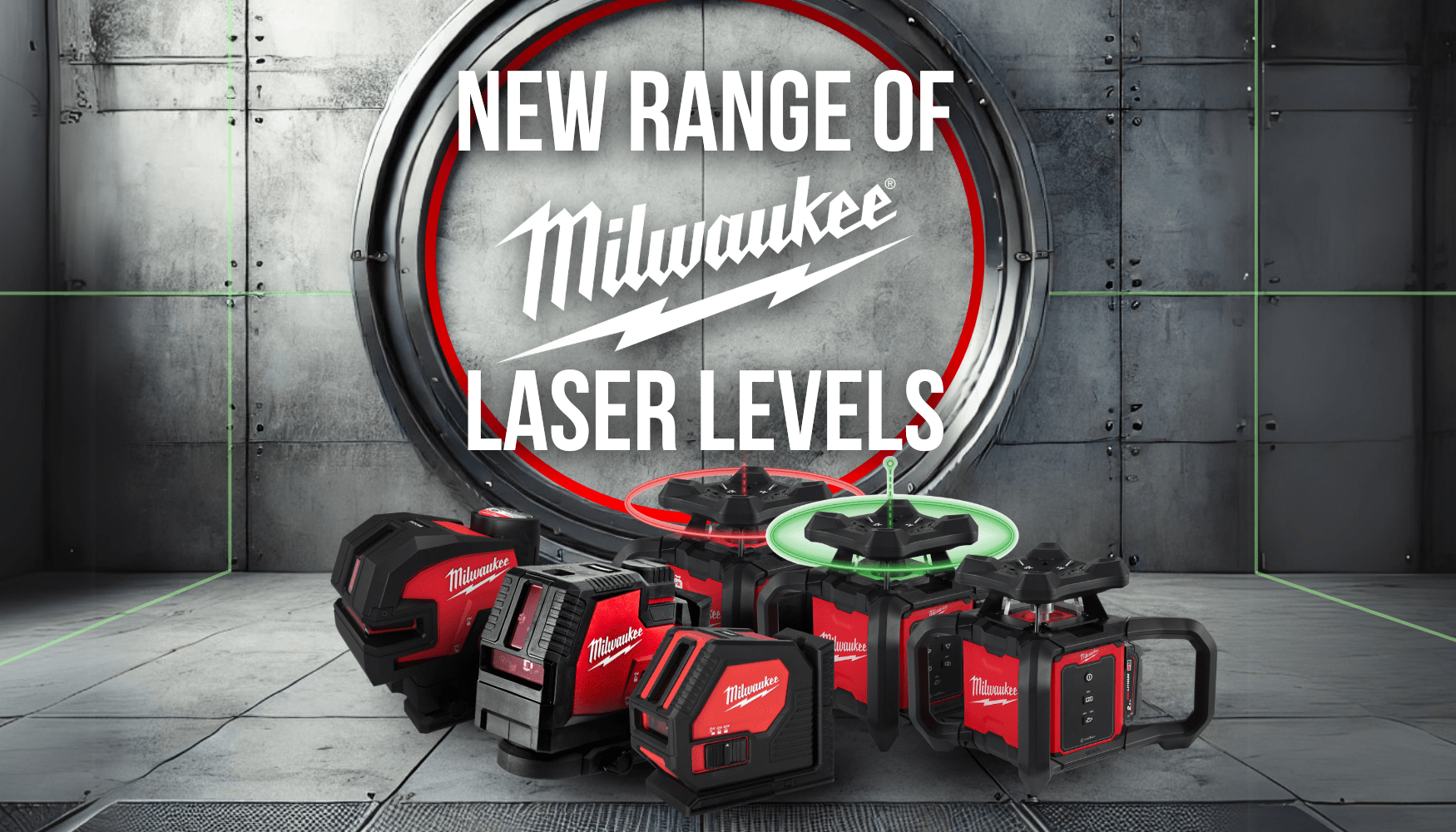 NEW Range of Milwaukee Laser Levels